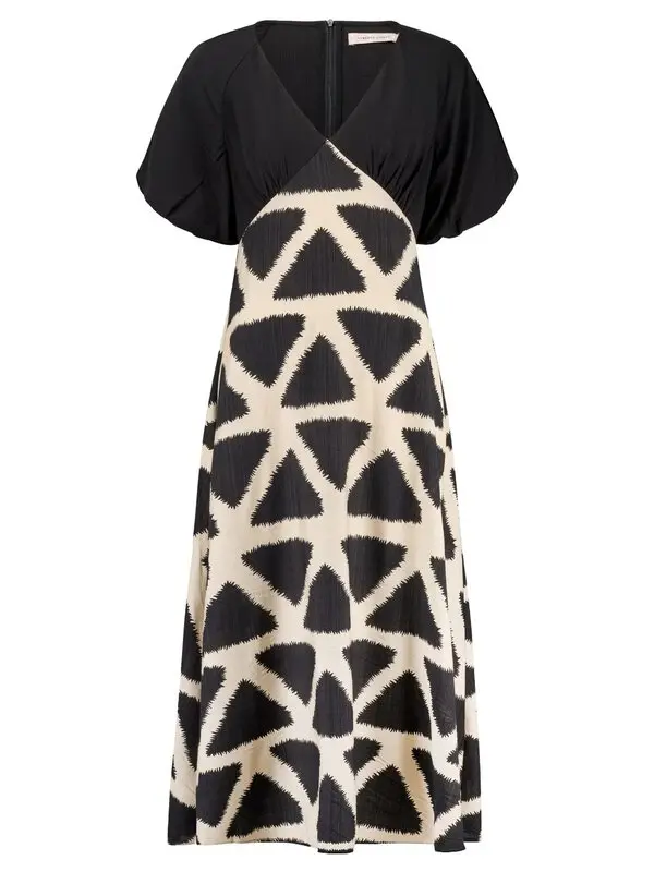 TRAFFIC PEOPLE Evie Midi Dress - Black/white