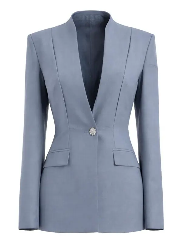 LUMINA ELIGMA Regal Merino Wool Blazer - Grey