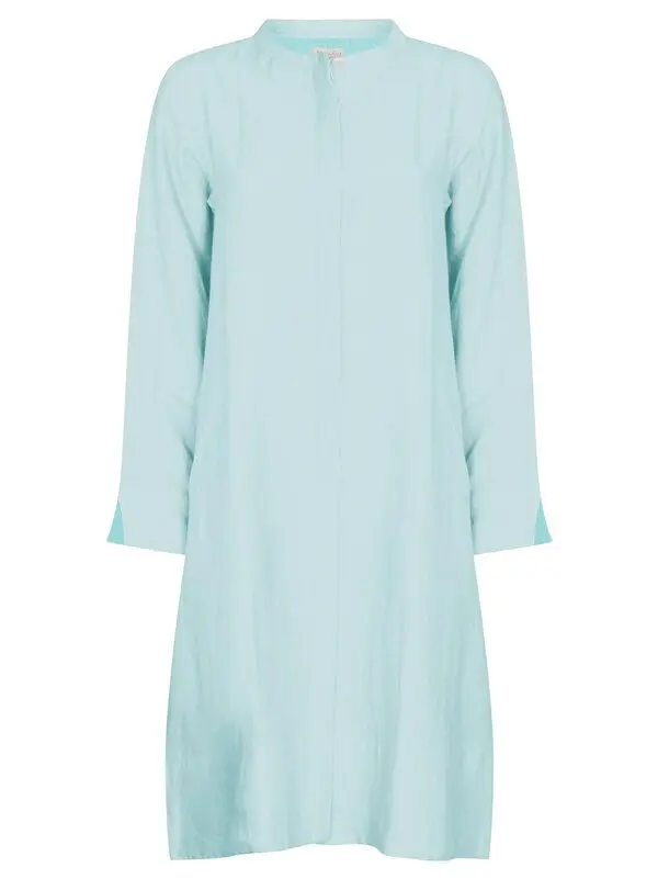 NOLOGO-CHIC Linen Coat Dress - Blue