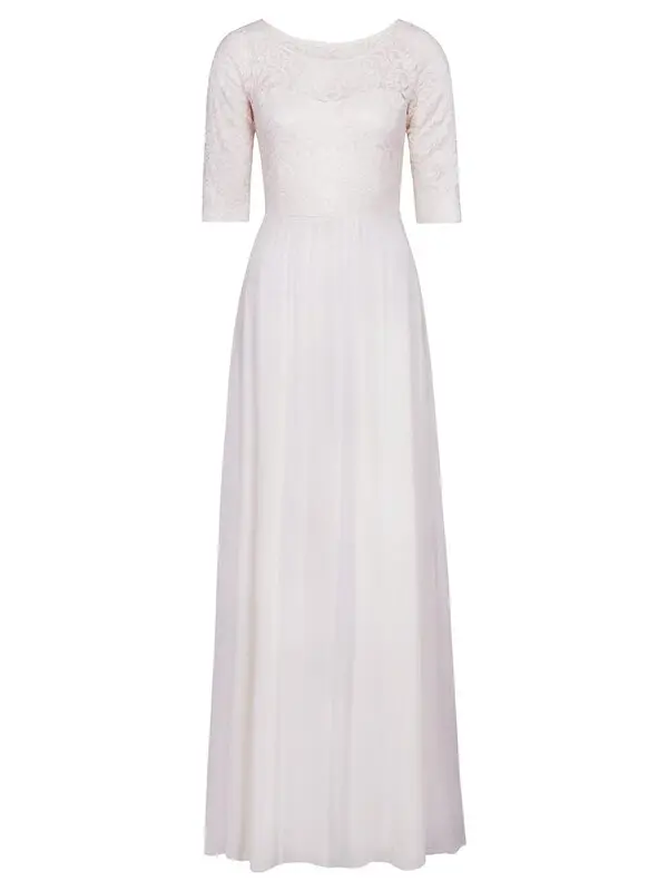 ALIE STREET LONDON Opal Silk And Lace Wedding Gown - White