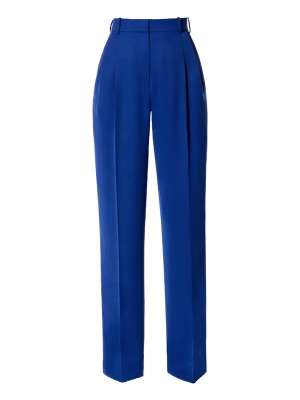 AGGI BY HALEWSKI High-waisted Wide Leg Trousers - Blue