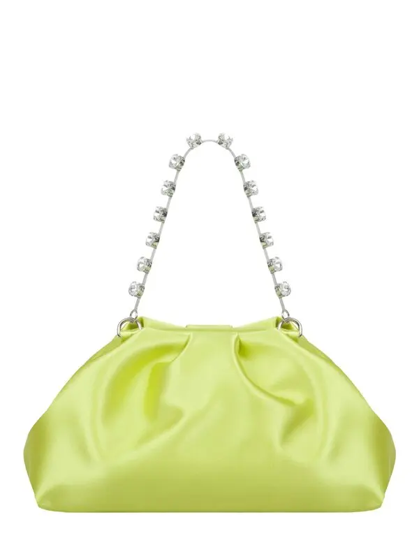 D’lueur Atelier Twist Detailing Bag With Embroidered Swarovski Stones - Green