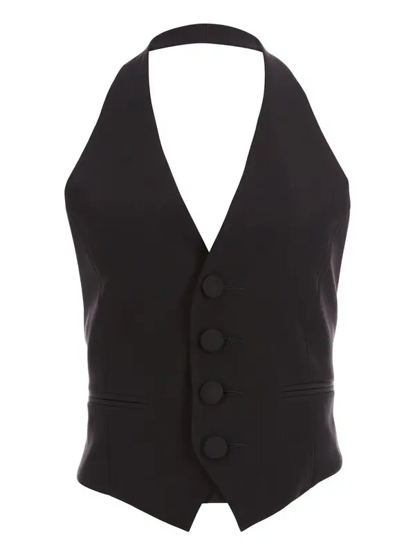 CAVANAGH BAKER Halter Vest - Black