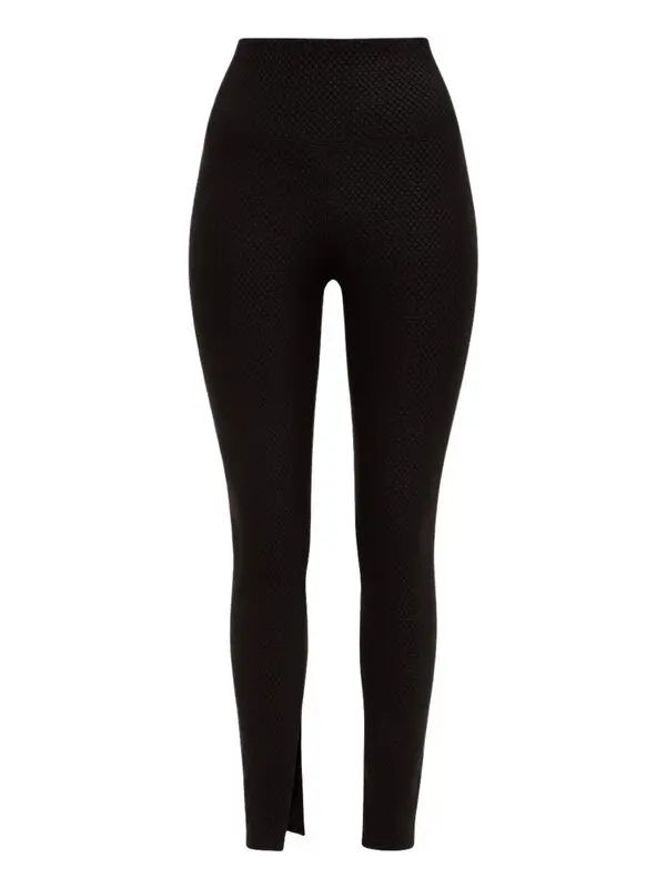 ALTRA VOLTA Brazilian Jacquard High-waist Bootcut Leggings - Black