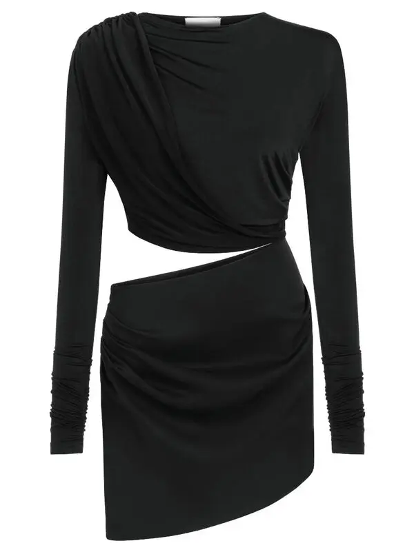 KHELA THE LABEL Mix Fabric Mini Dress - Black