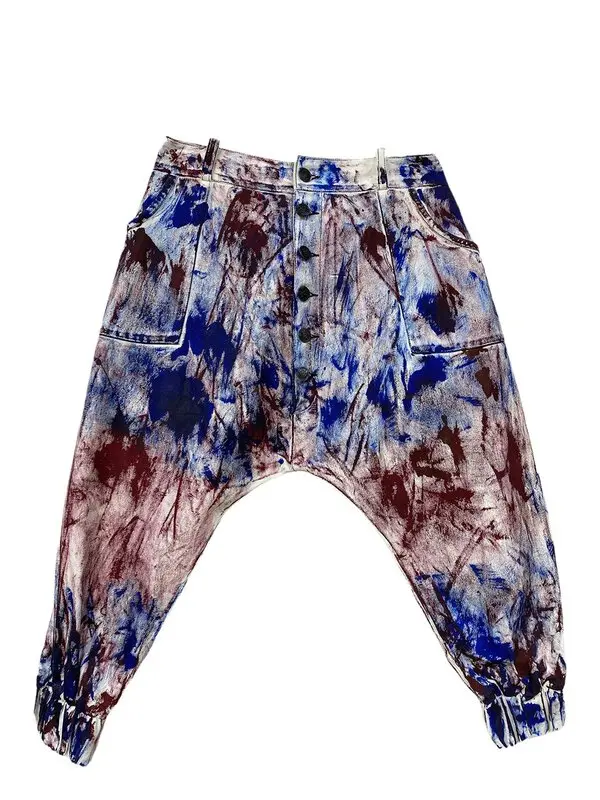 ZASTASTUDIO Color Palette Raw Denim Pants - Blue/white