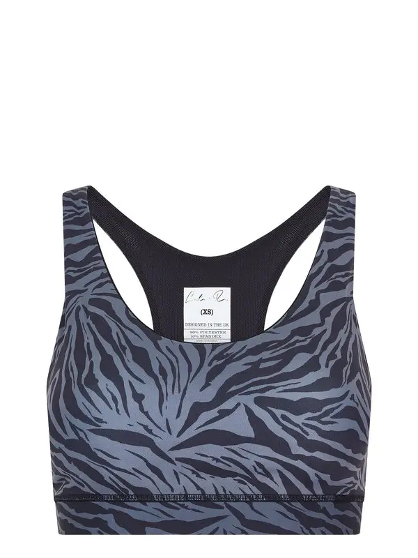 LULA-RU Sports Bra Tiger Print - Grey