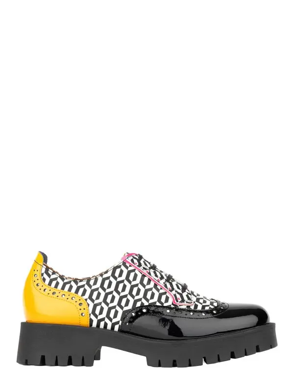 EMBASSY LONDON USA Artisan Hexa Oxford Platform Shoes - Black