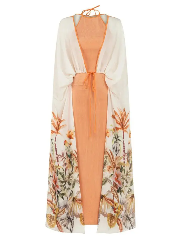 SAINT ONES Halo Dress With Bolero - Orange