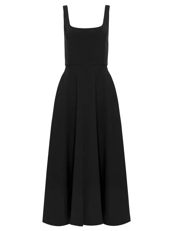 FOREVER YOUNG THE LABEL Anisa Midi Dress - Black