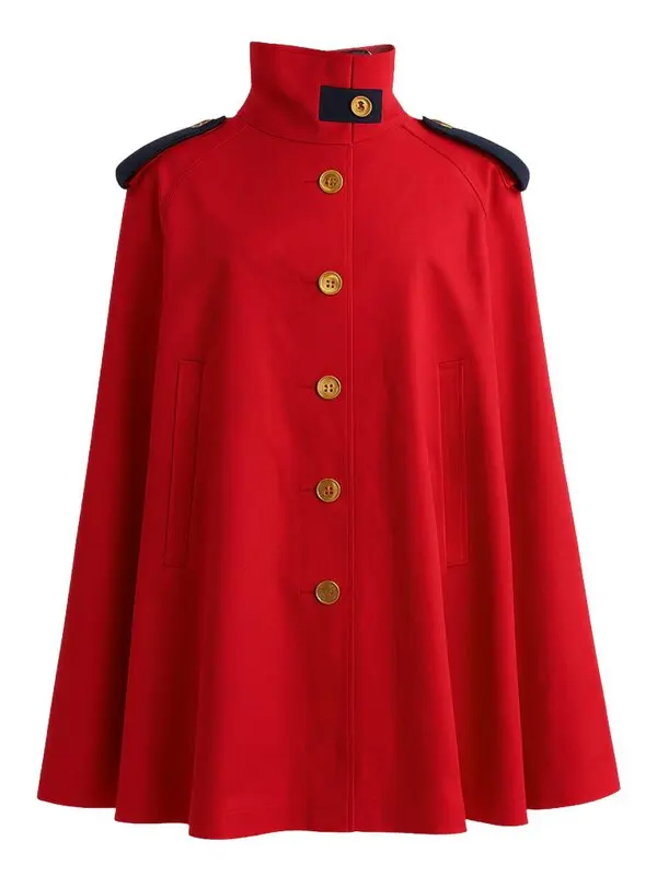 BEIRA Nadia Waterproof Cape With Contrast Details - Red