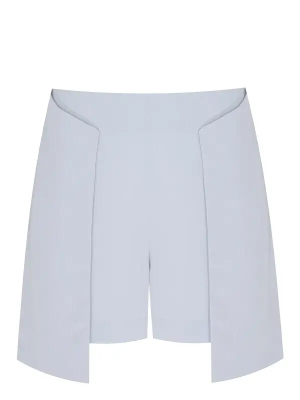 MADEBYZA Asymmetric Cut Detailed Short - Blue
