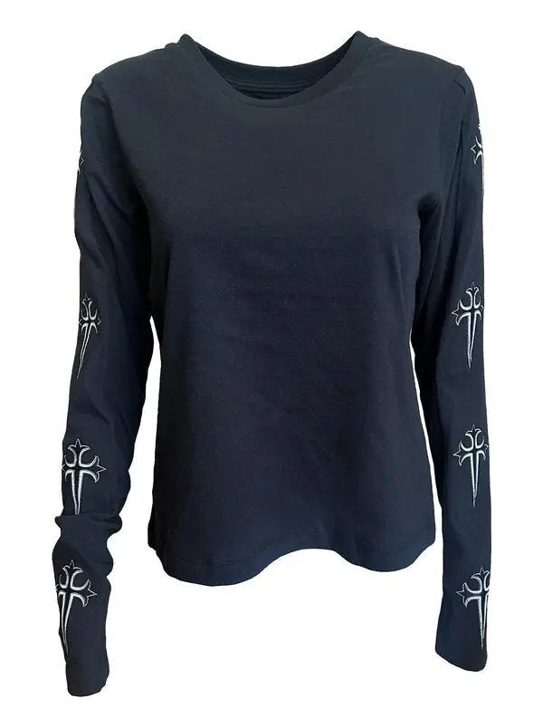 GALLERIADELE Dagger Long Sleeve T-shirt - Black