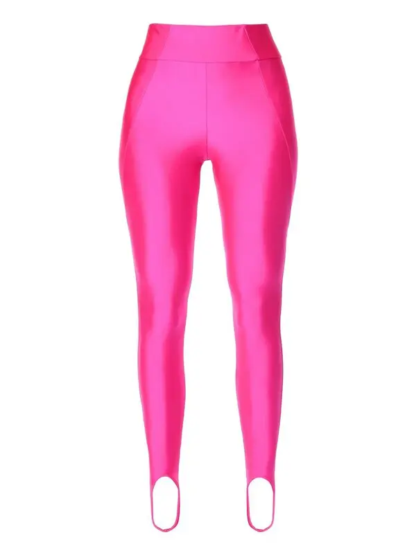 AGGI BY HALEWSKI Gia Plastic Stirrup Leggings - Pink