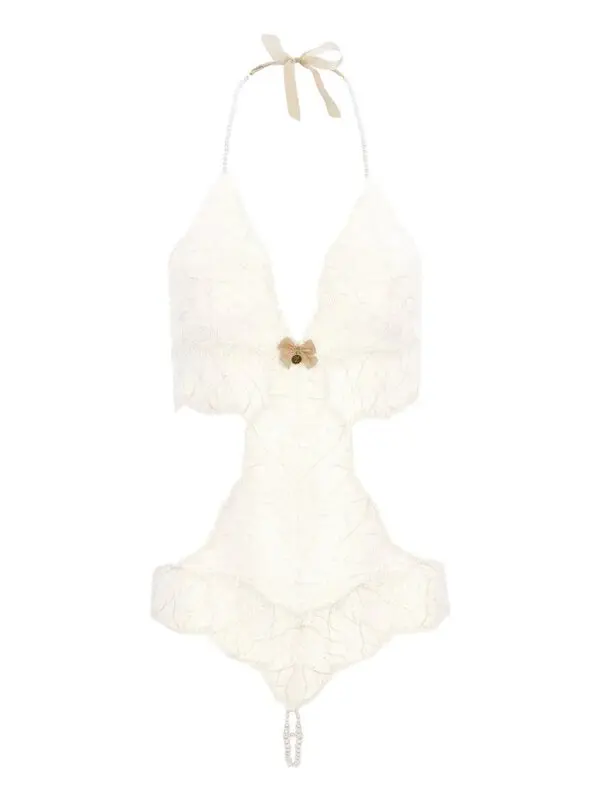 BRACLI Sydney Body Double With Pearl Detail - White