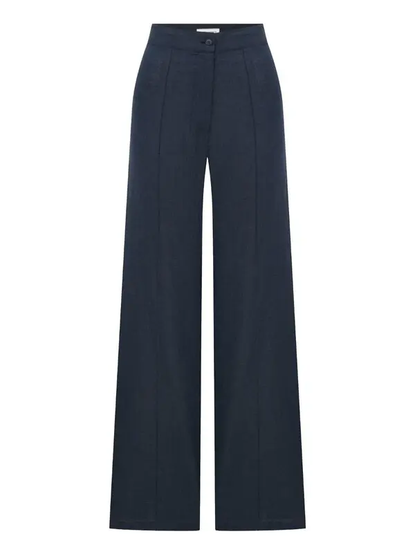 NAZLI CEREN Millie Linen Trousers - Blue
