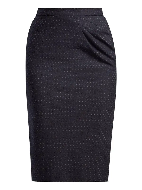 RUMOUR LONDON Hampstead Jacquard Jersey Pencil Skirt - Black