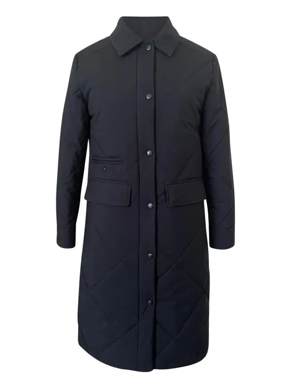 KALDTVAER Kopervik Long Quilted Coat - Black