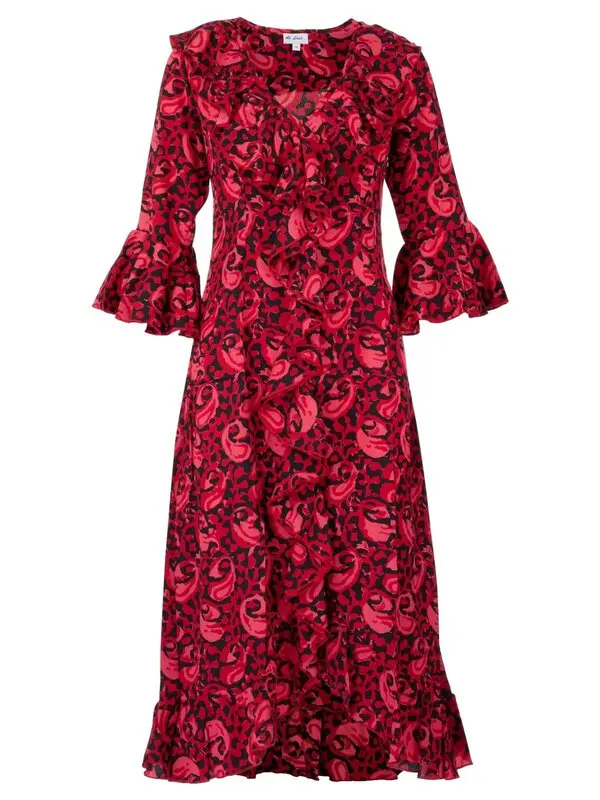 AT LAST... Felicity Midi Dress - Red