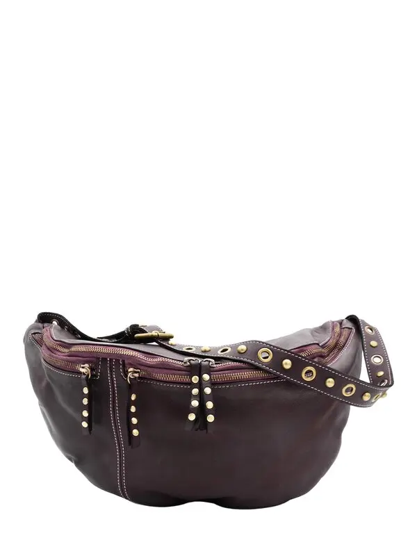 BOLSA NOVA HANDBAGS Large Leather Sling - Purple