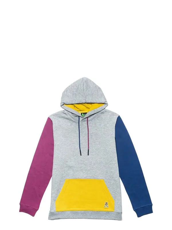 EIGHT X Color Block Hoodie - Grey