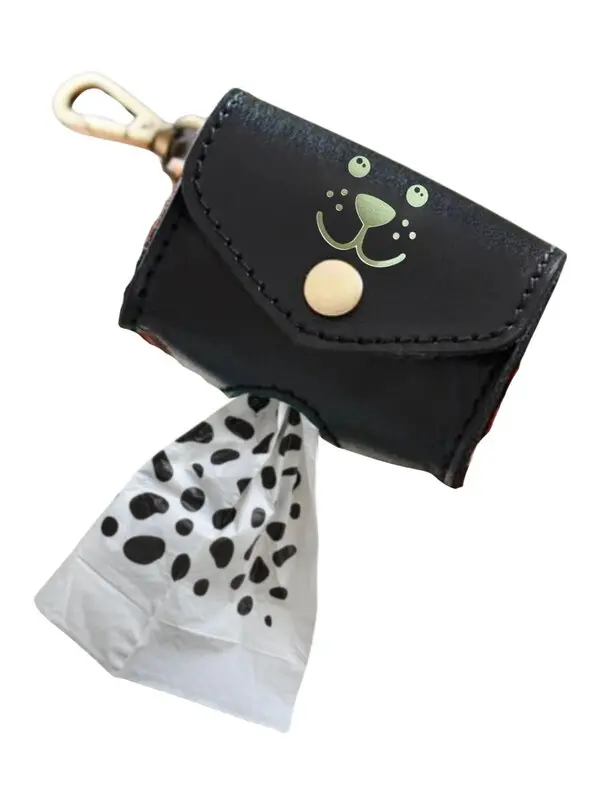 VIDA VIDA Leather Dog Waste Bag Holder - Black