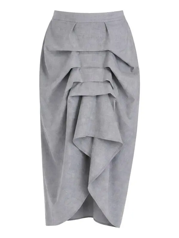 LUMINA ELIGMA Vanguard Sculptural Skirt - Grey