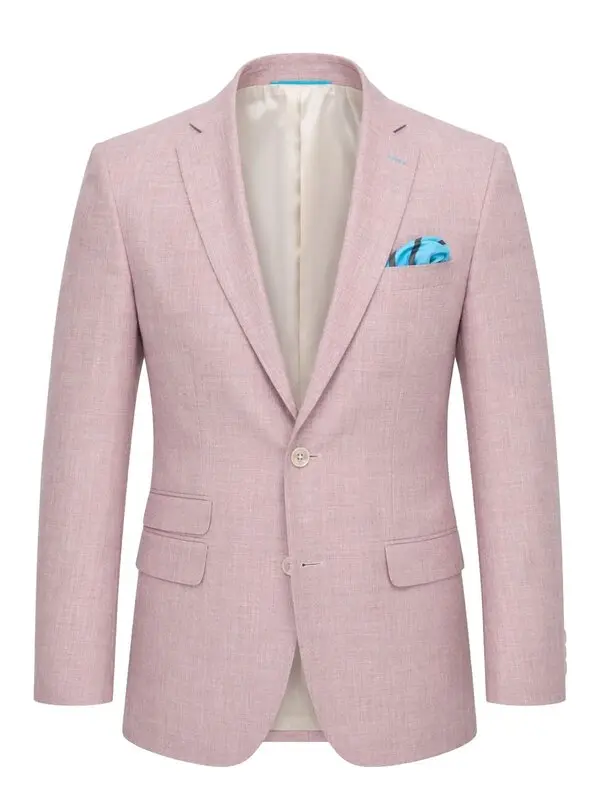 KOY CLOTHING Dusty Blazer Linen, Wool & Silk - Pink