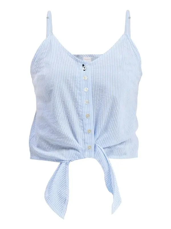 REISTOR Striped Knot-tie Camisole - Blue
