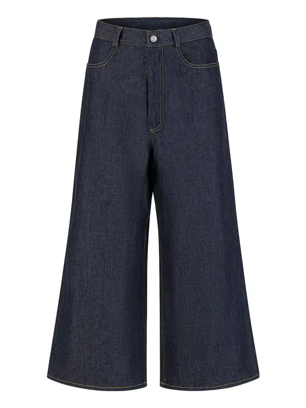 CLOTHES BY LOCKER ROOM Wide-leg Denim Jeans - Blue