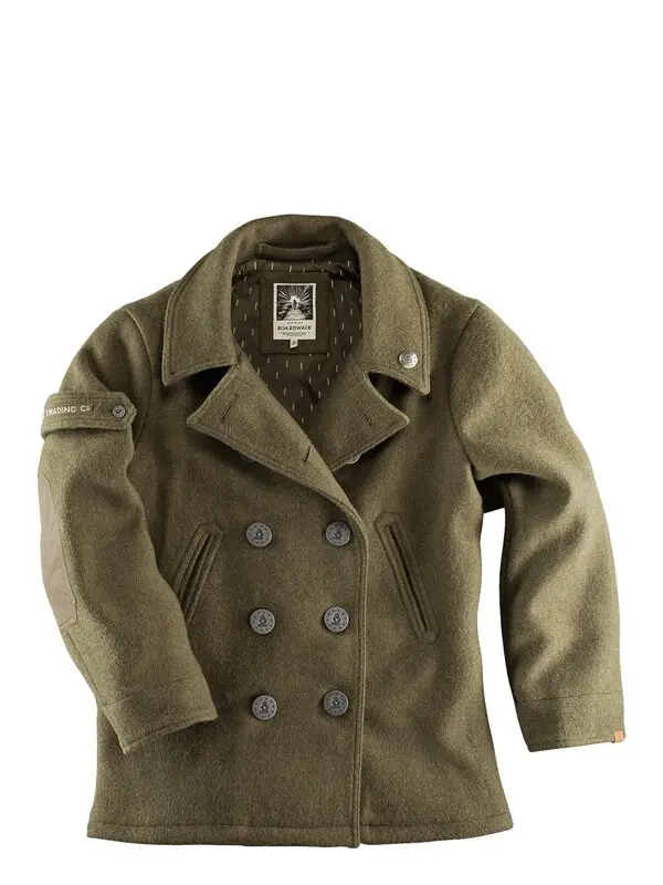 &SONS TRADING CO Boardwalk Pea Coat - Green