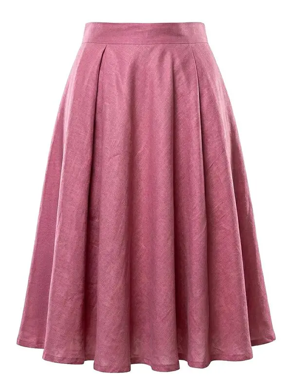 STOVARIA A-line Knee Length Skirt - Pink