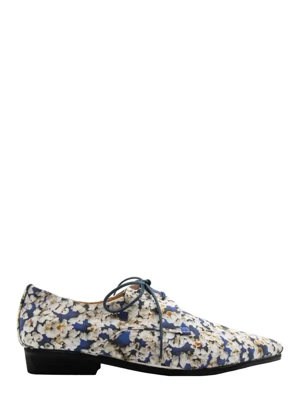 ABSURDE Pointed Toe Lace-up Shoes - Blue