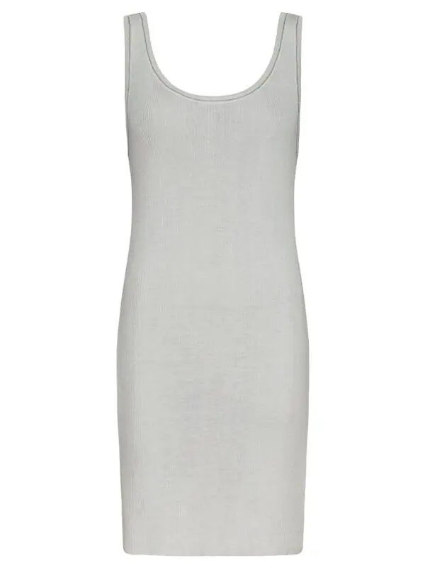 PEPPER VALLY Eco Rib Short Dress - White