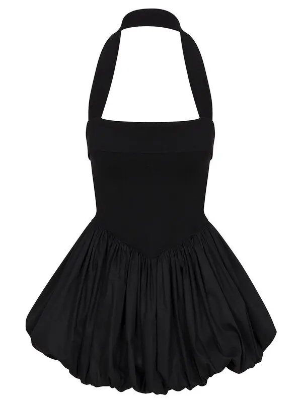 DELFI COLLECTIVE Megan Bubble Hem Dress - Black
