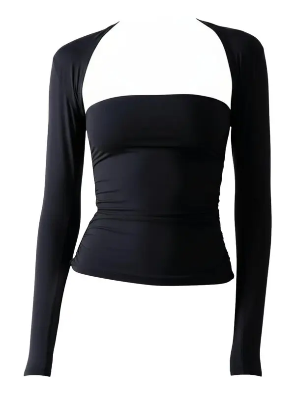 ROOM 24 Strapless Top With Bolero Sleeves - Black