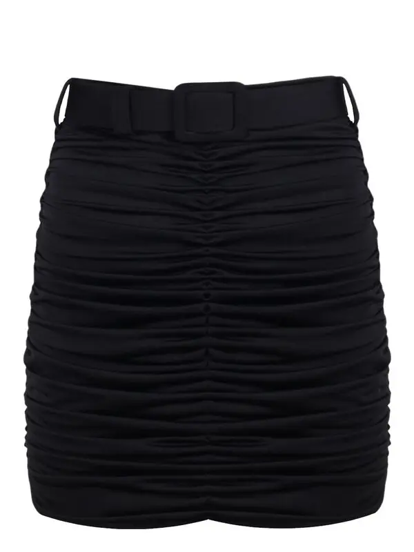 NUR KARAATA San Teodoro Mini Skirt - Black