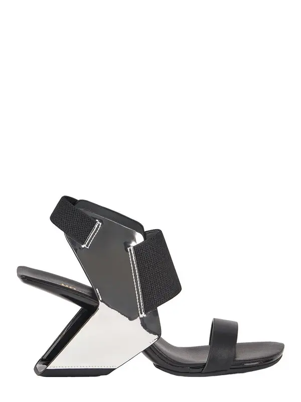 United Nude Loop Reiki Hi Heel Sandals - Black/silver