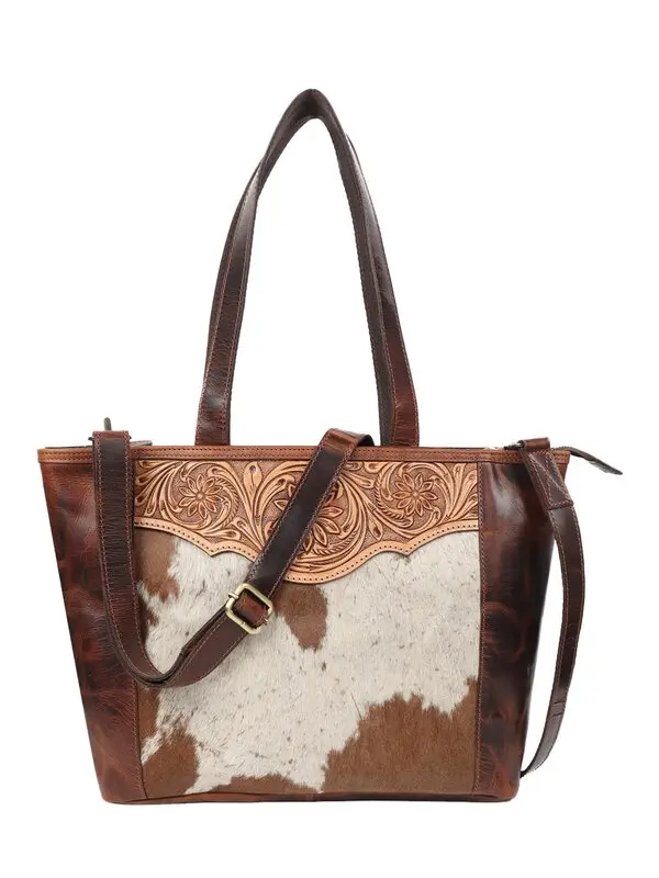 DÖTCH LEATHER Trinity Leather Tote Bag - Black