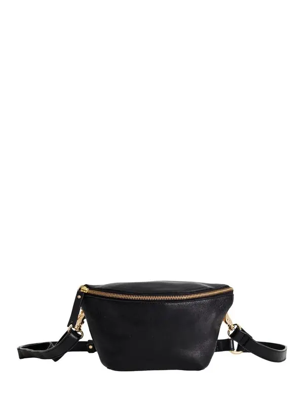 VIDA VIDA Leather Sling Bum Bag - Black
