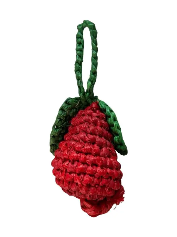 ZANATANY CONCEPTS Accessories Strawberry Raffia Keyring - Red