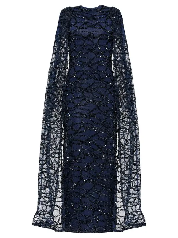 NUR KARAATA Imperial Gala Gown - Blue