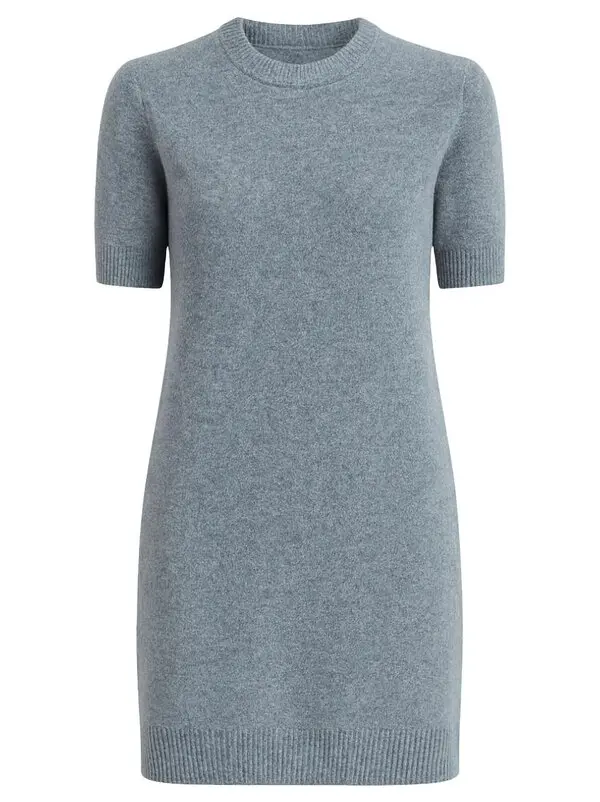 MONLICIA Rune Short Sleeve Knit Dress - Grey