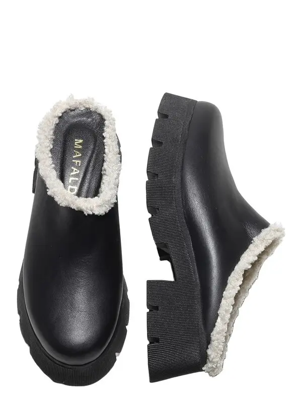 MAFALDA Pagu Fur Babouche - Black