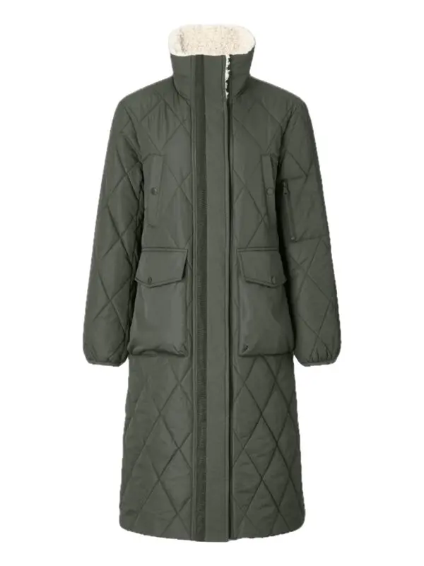 KALDTVAER Mysen Quilted Water Repellent Coat - Green