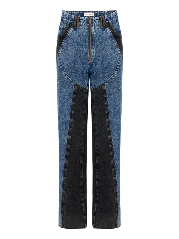 PCFG Two Tone Jeans - Black/blue