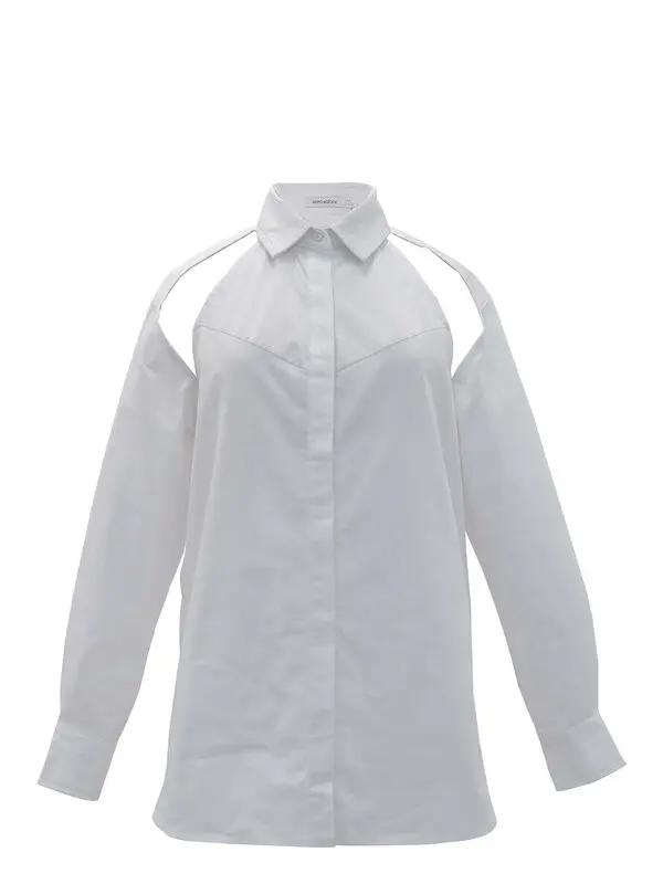 EMMA WALLACE Zuri Cold Shoulder Shirt - White