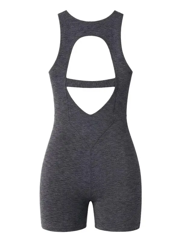 ALTRA VOLTA Ribbed Sculpt Open Back Jumpsuit - Grey