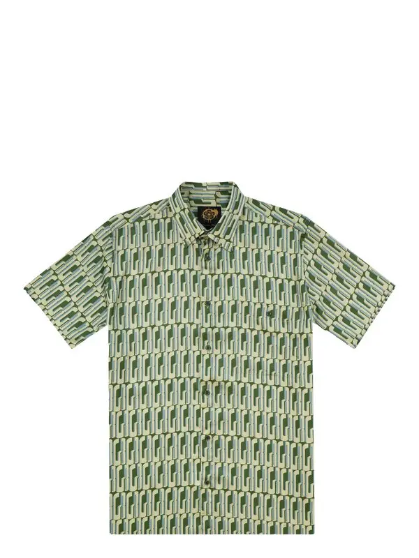 GRESHAM BLAKE Graphic Gb Short Sleeve Shirt - Green