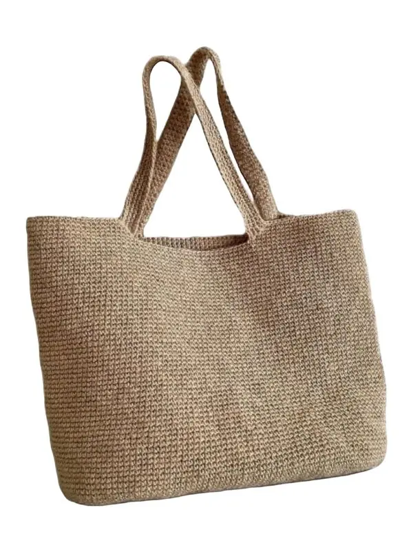 SPRINGMOONATELIER Raffia Beach Bag - Brown